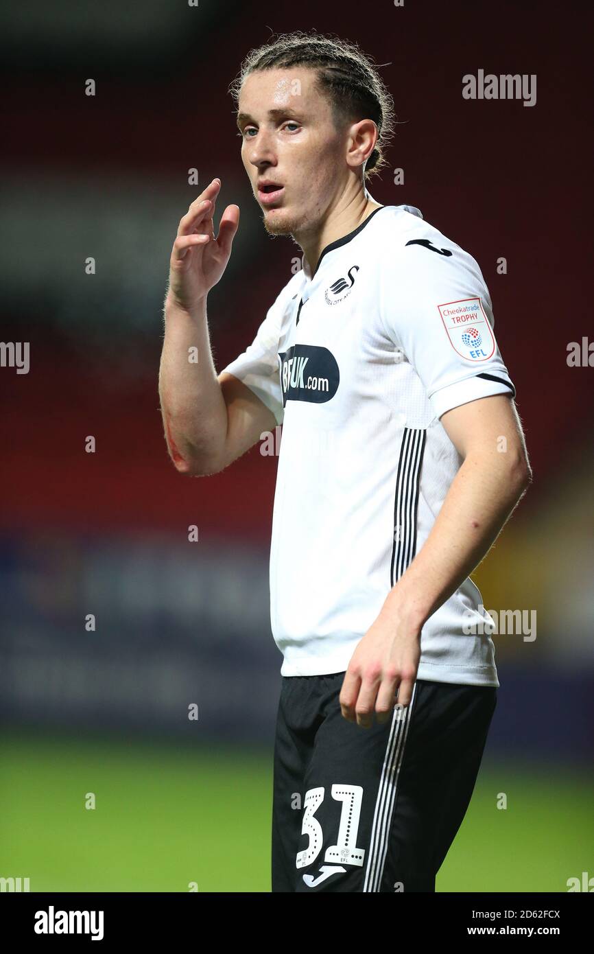 Swansea City's Aaron Lewis Stock Photo - Alamy