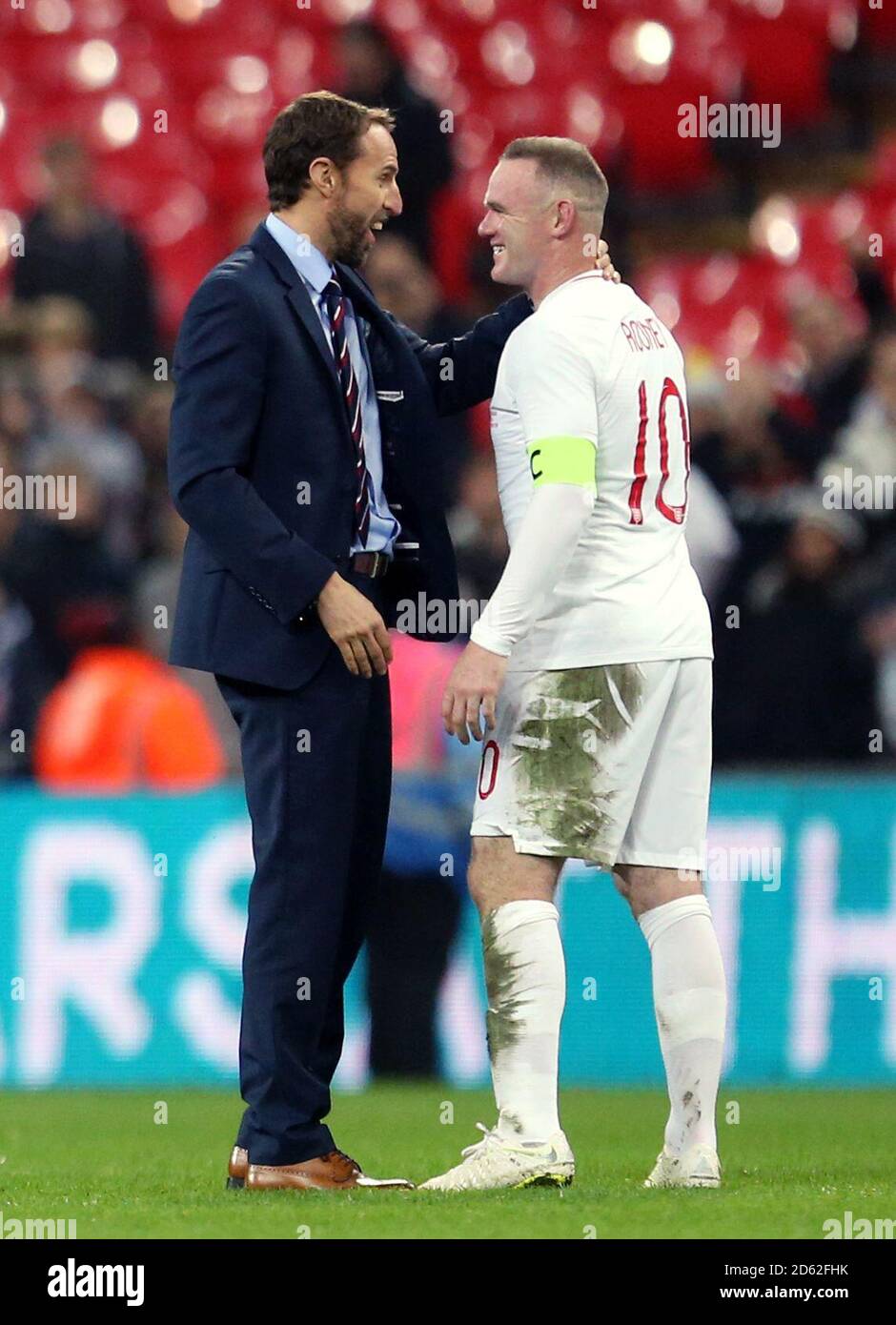 England's Wayne Rooney and Manager Gareth Southgate react after the ...