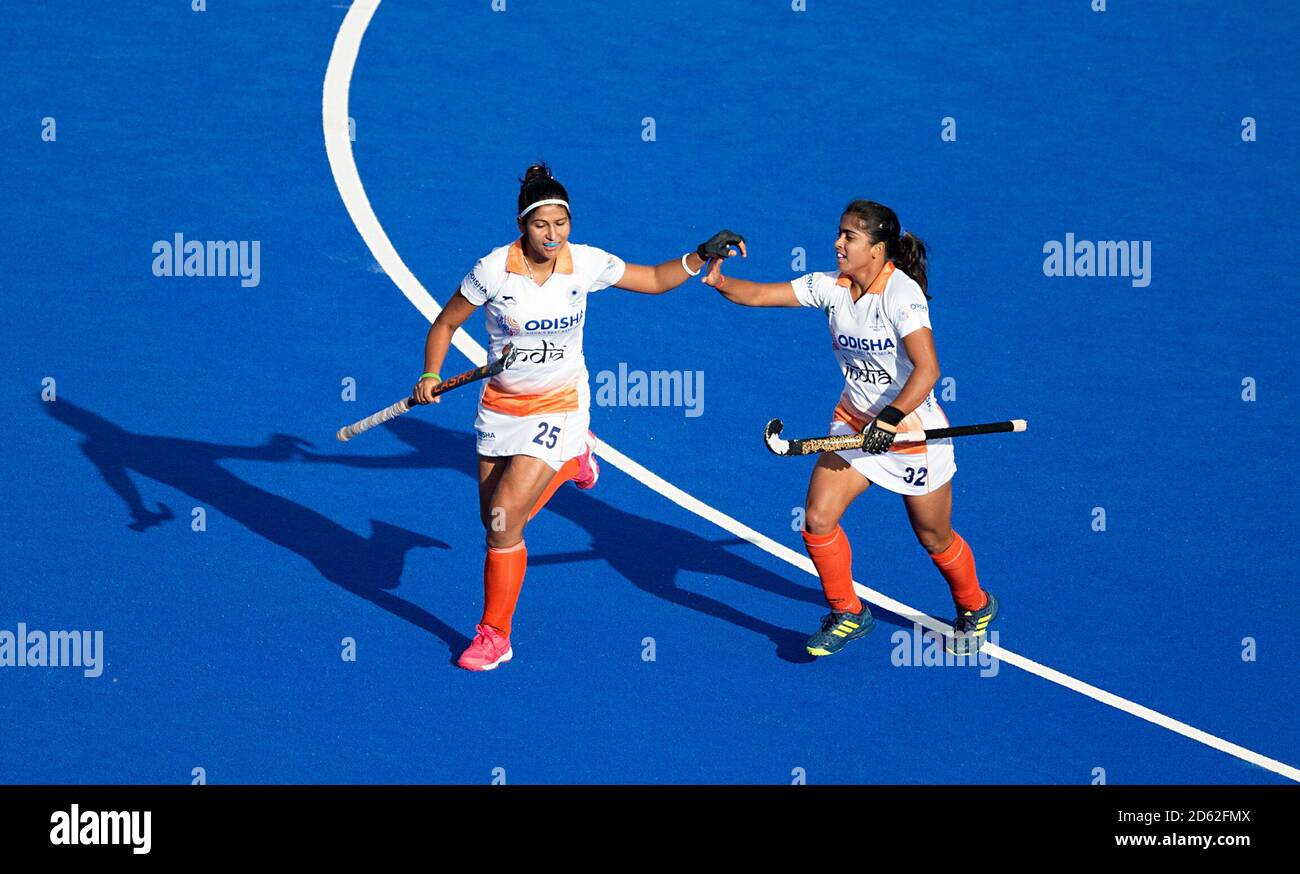 India's Navneet Kaur (left) and Neha Goyal Stock Photo - Alamy