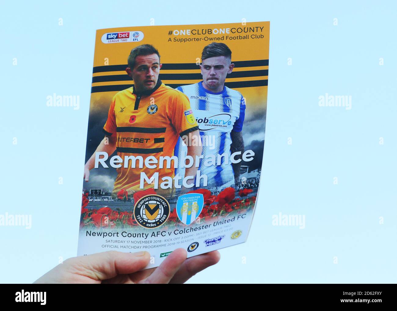 The Matchday Programme Stock Photo - Alamy