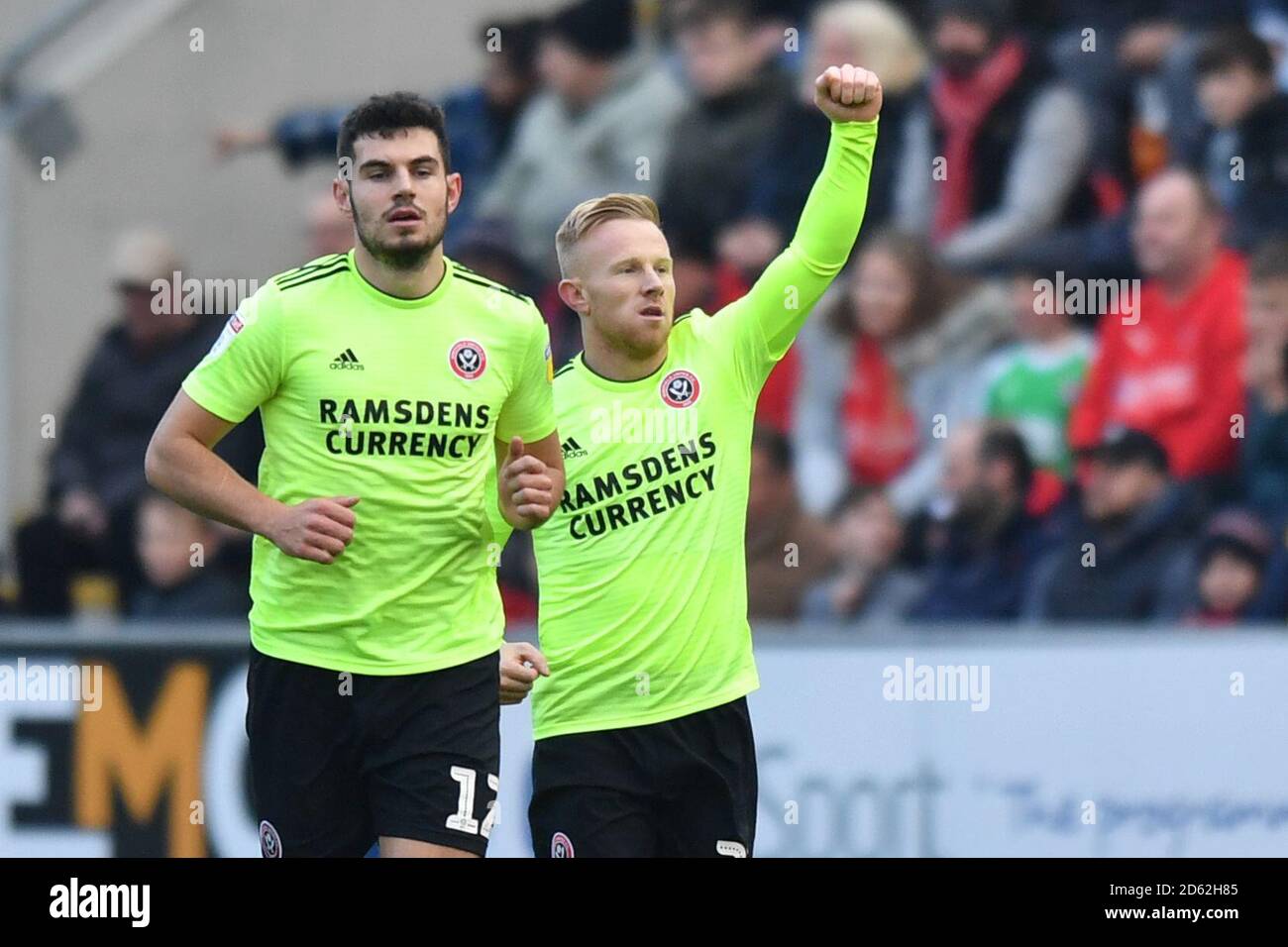 Sheffield uniteds mark duffy celebrates scoring hi-res stock ...