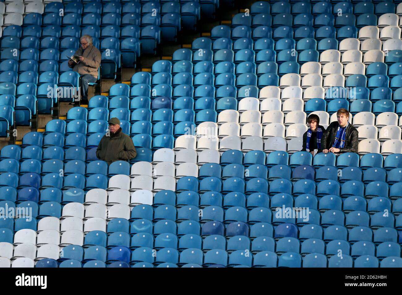 Sheffield Wednesday fans take to their seats early Stock Photo - Alamy