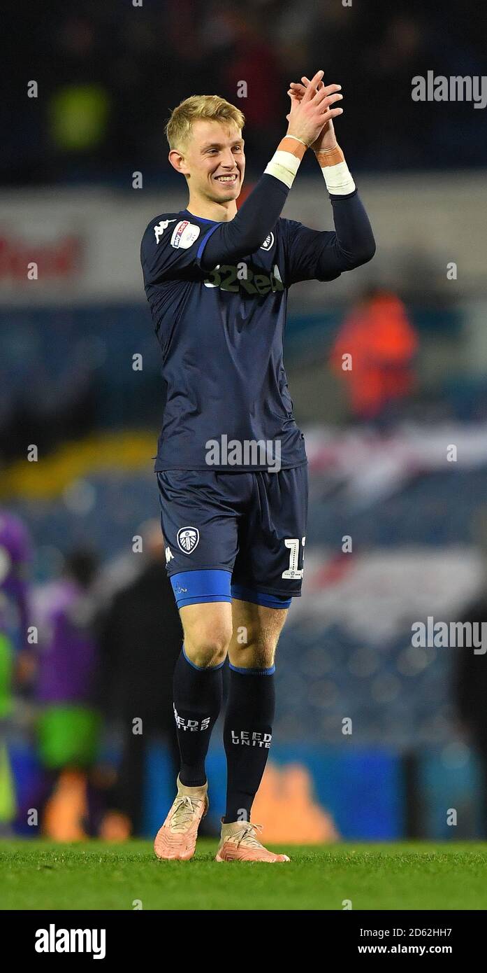 Leeds United's Will Huffer applauds the fans after the final whistle ...