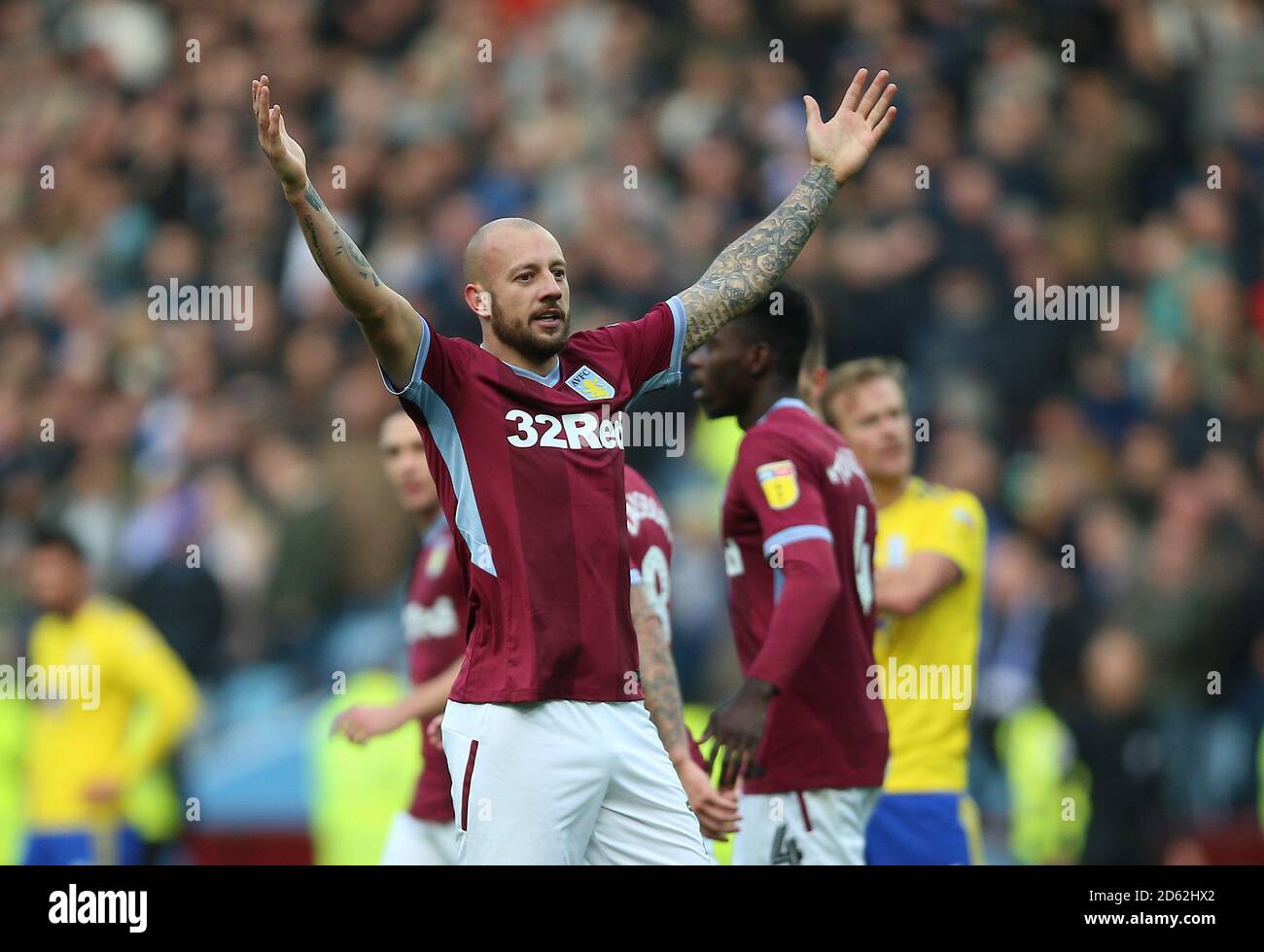 Aston Villa's Alan Hutton celebrates scoring his side's fourth goal of ...