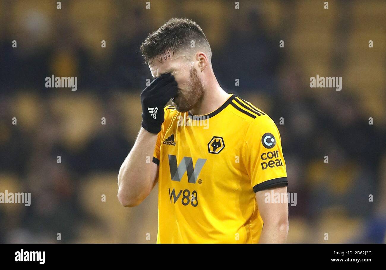 Wolverhampton Wanderers' Matt Doherty looking dejected after the final ...