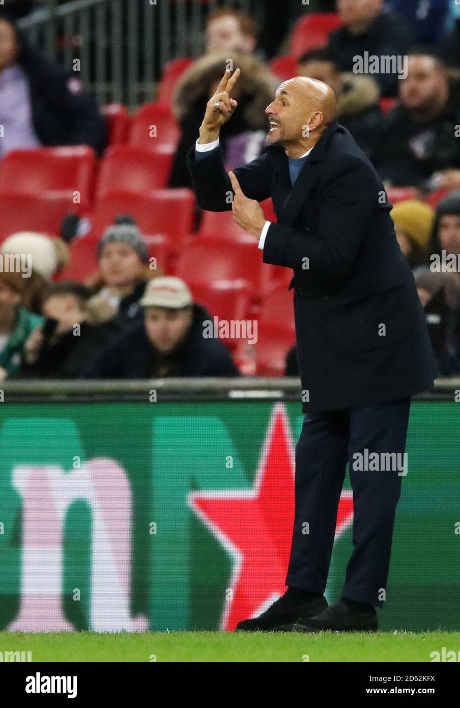 Inter Milan manager Luciano Spalletti gestures on the touchline Stock ...
