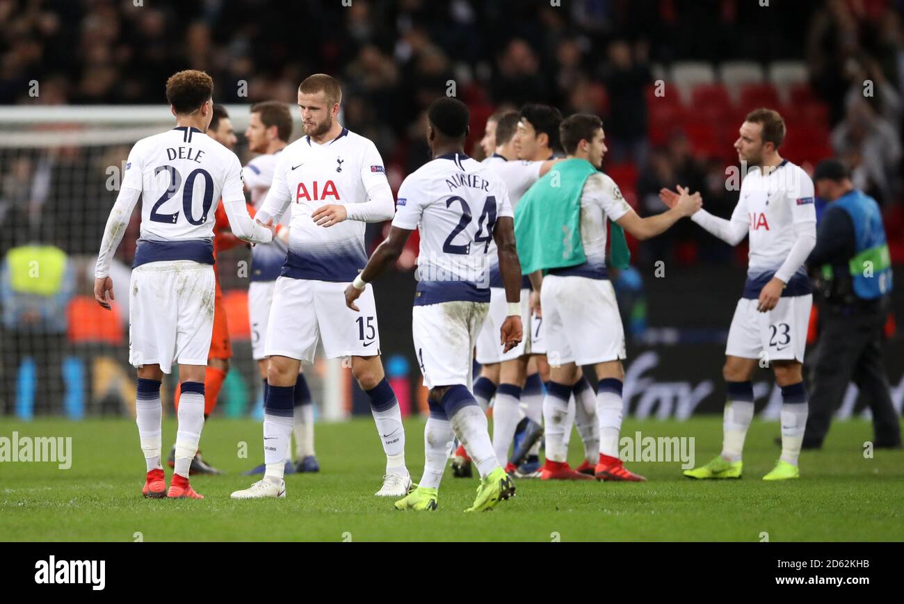 Tottenham Hotspur players react after the final whistle Stock Photo - Alamy
