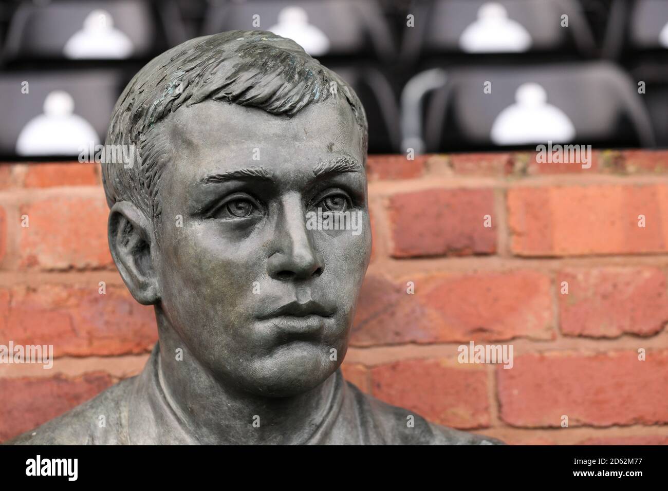 A general view of former player Steve Bloomer statue Stock Photo - Alamy