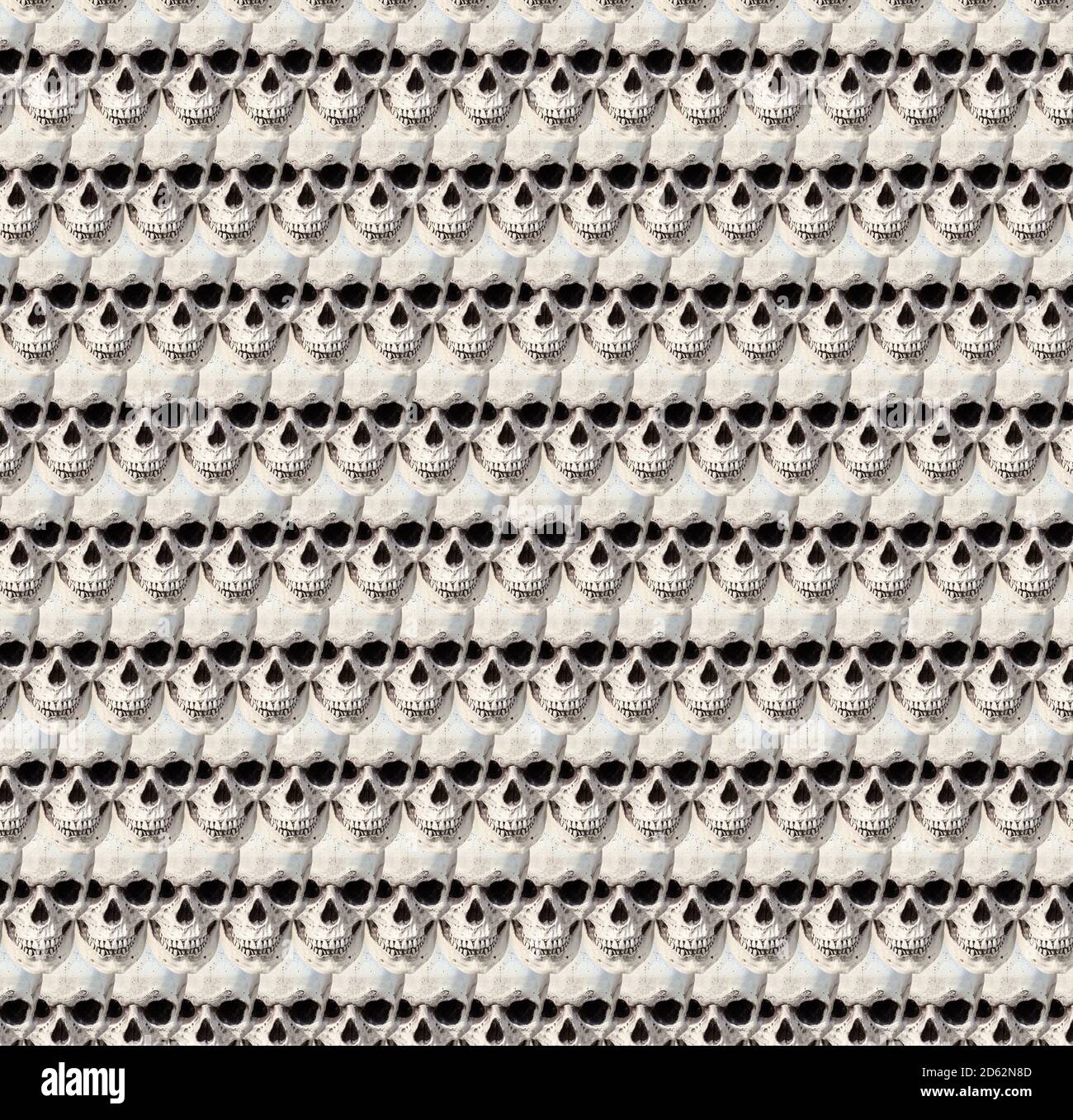 Pattern of human skulls background. Texture of many skulls for print ...