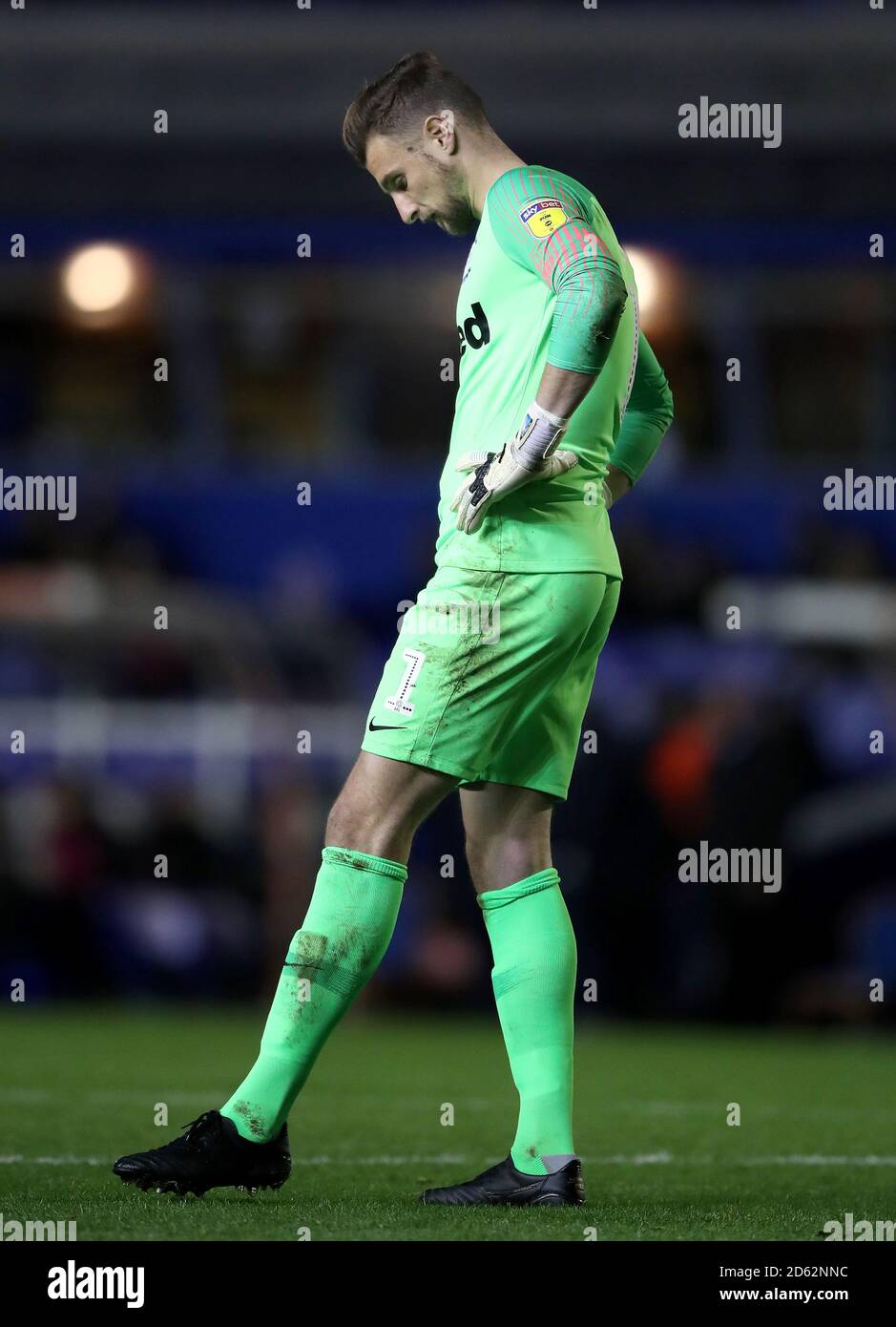 Preston North End goalkeeper Declan Rudd looks dejected Stock Photo - Alamy