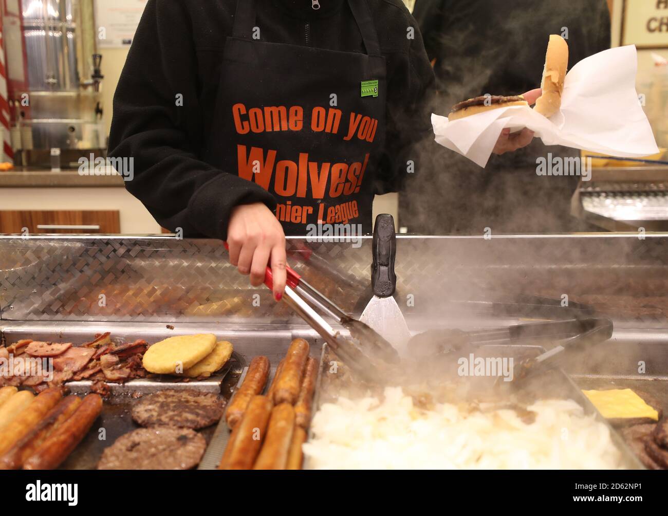 Burger sellers outside Molineux Stock Photo - Alamy