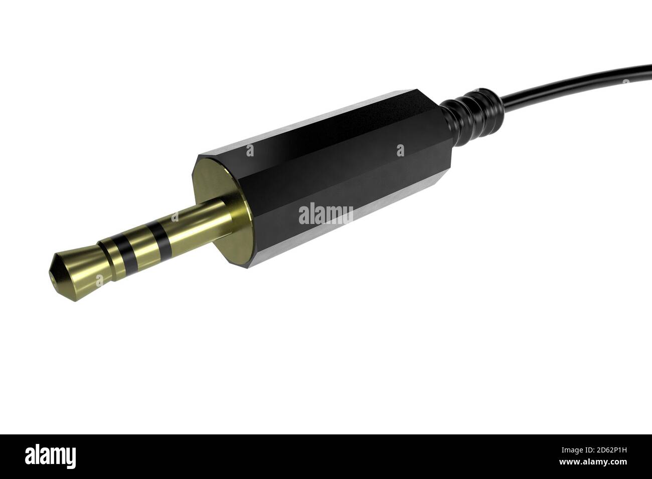 Mini Jack Plug on the white Stock Photo - Alamy