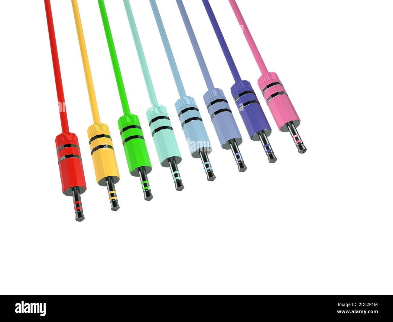 Mini Jack Plug on the white Stock Photo - Alamy