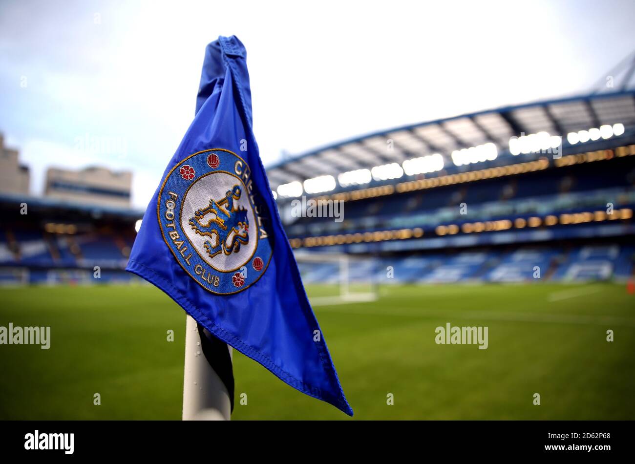A Chelsea corner flag Stock Photo - Alamy