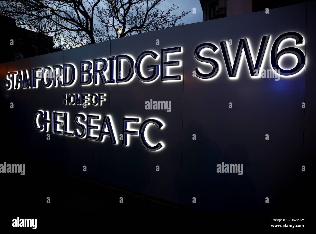 Stamford Bridge SW6 Home of Chelsea FC sign Stock Photo - Alamy
