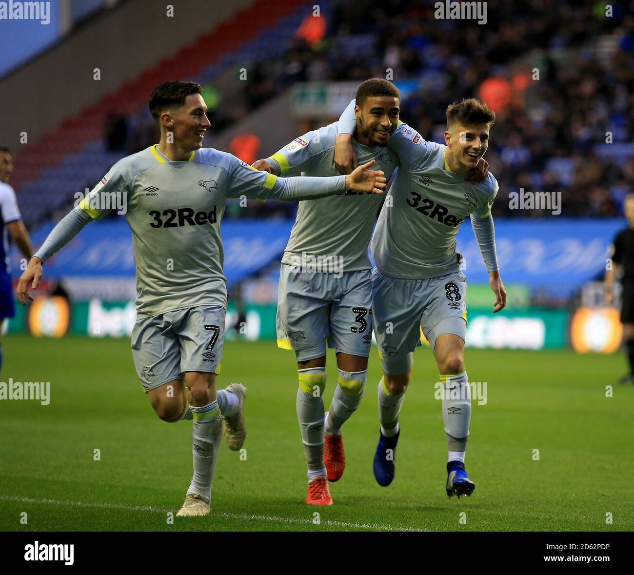 Derby County's (Left to right) Harry Wilson, Jayden Bogle and Mason ...