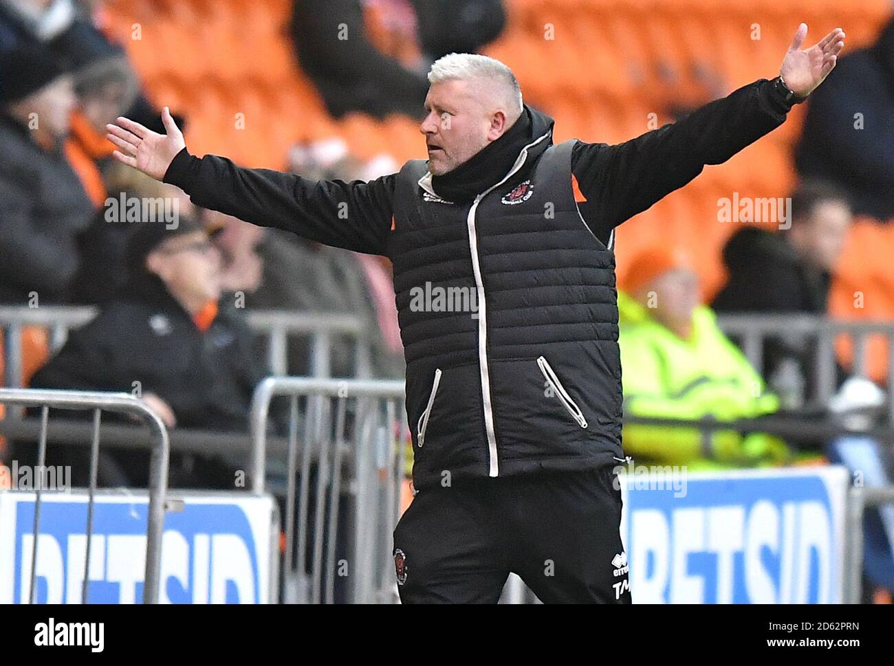 Blackpool manager Terry McPhillips Stock Photo - Alamy