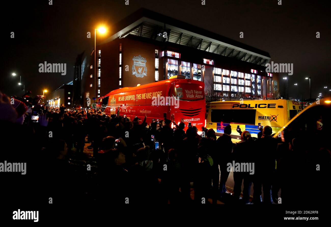 Soccer football general view gv bus hi-res stock photography and images ...