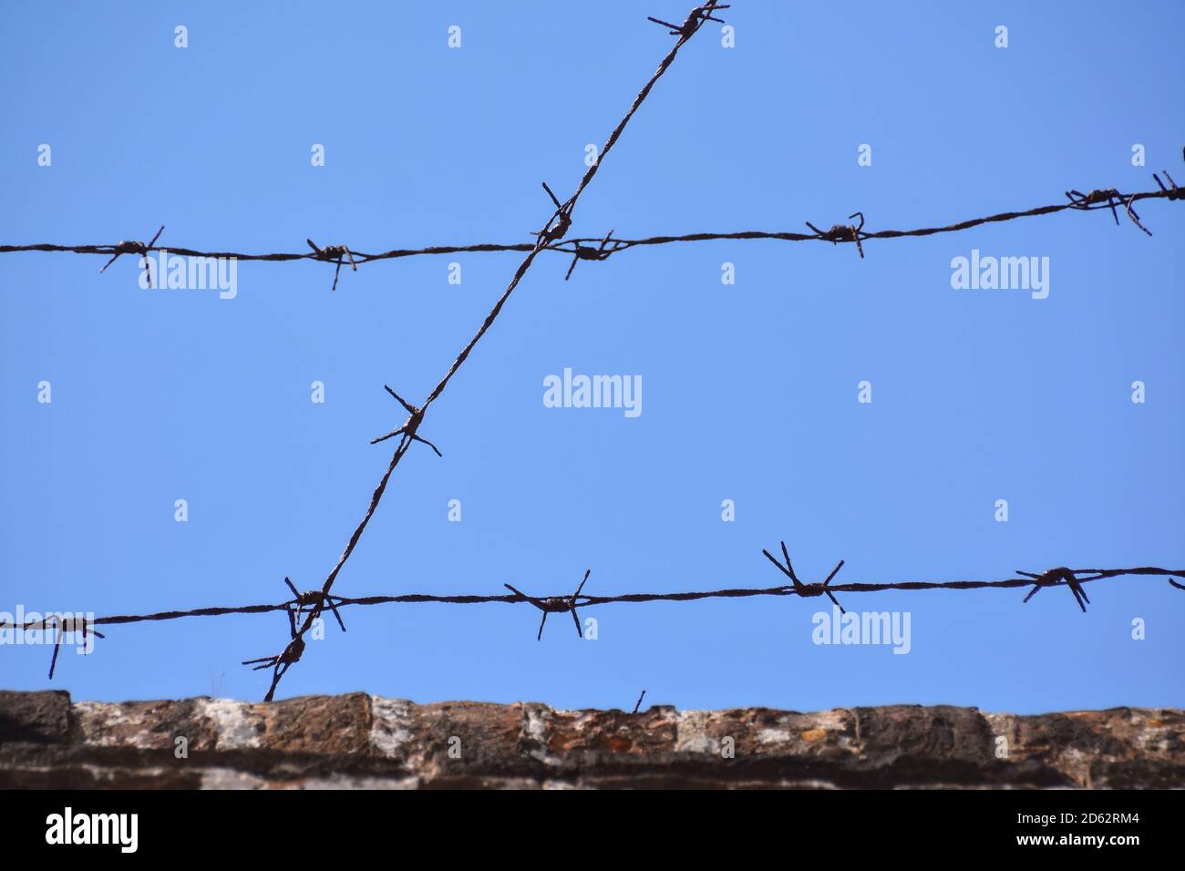 Dangerous Barbed Wire Stock Photo - Alamy
