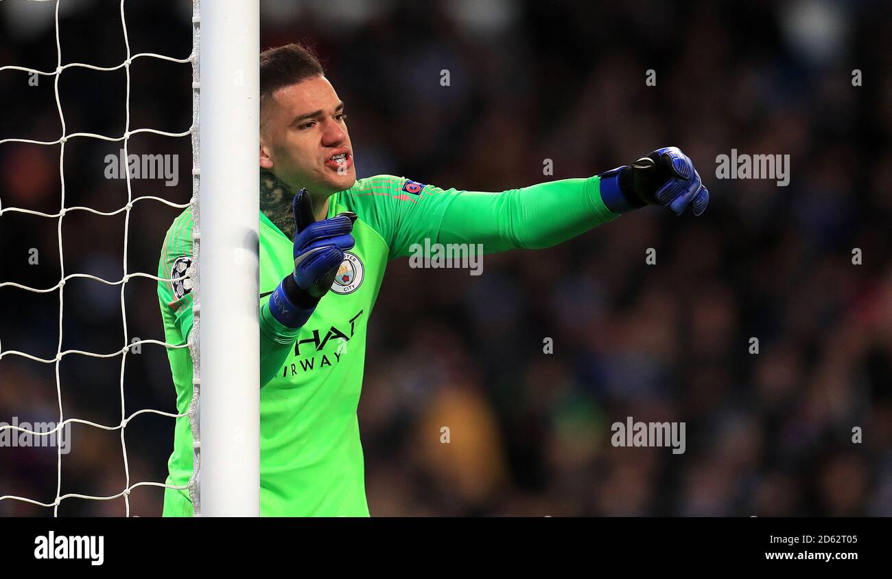 Manchester City goalkeeper Ederson gestures Stock Photo - Alamy