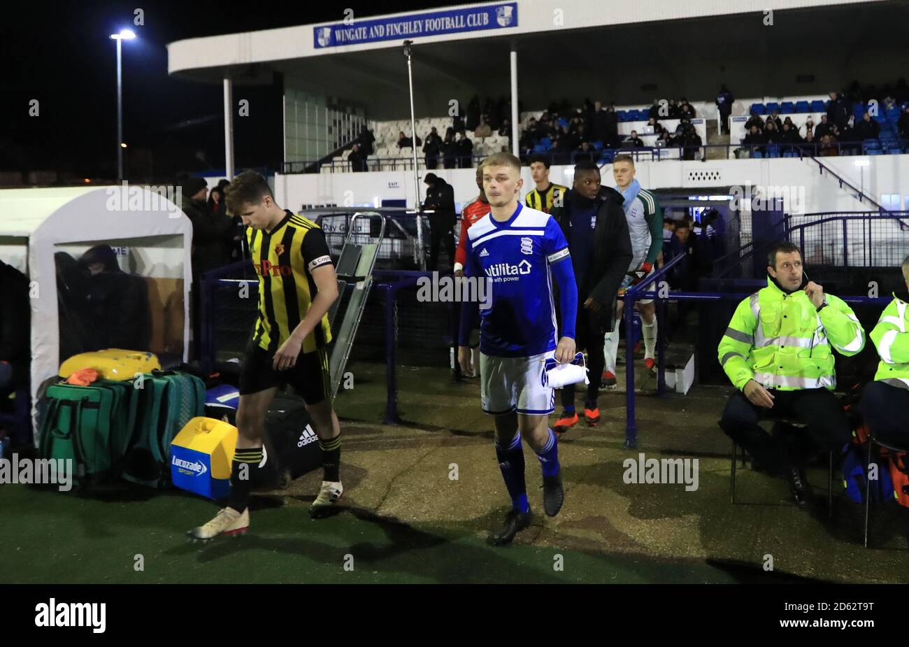 Watford's Ryan Cassidy (left) and Birmingham City's Ryan Stirk lead ...