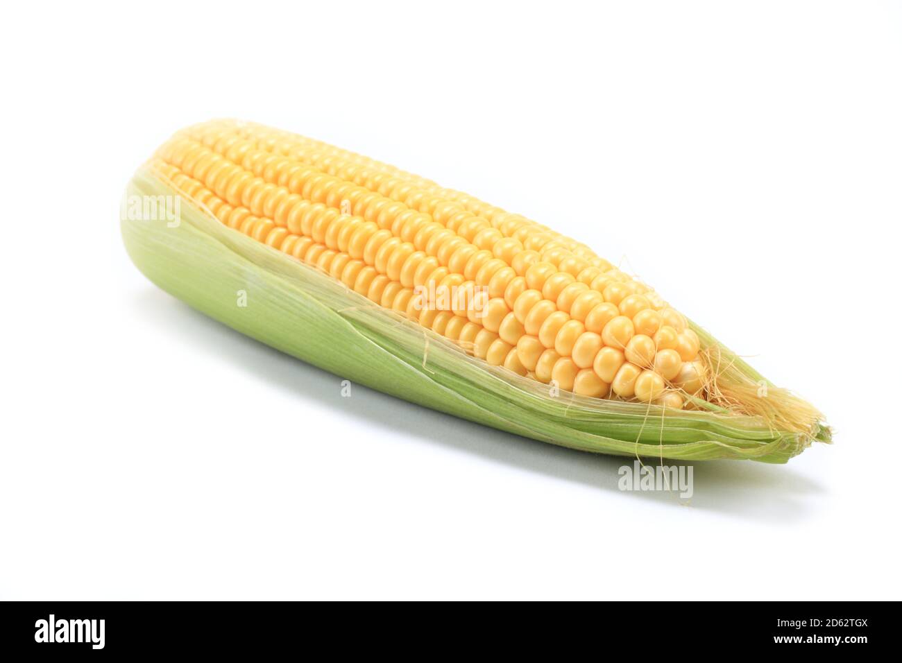Corn cob isolated on a white background Stock Photo - Alamy