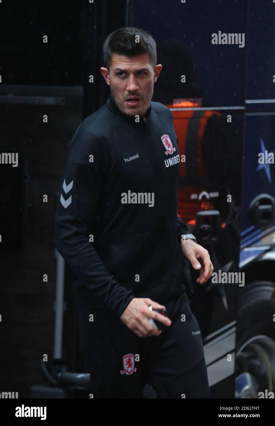 Middlesbrough's Danny Batth arrives at Loftus Road ahead to the game ...