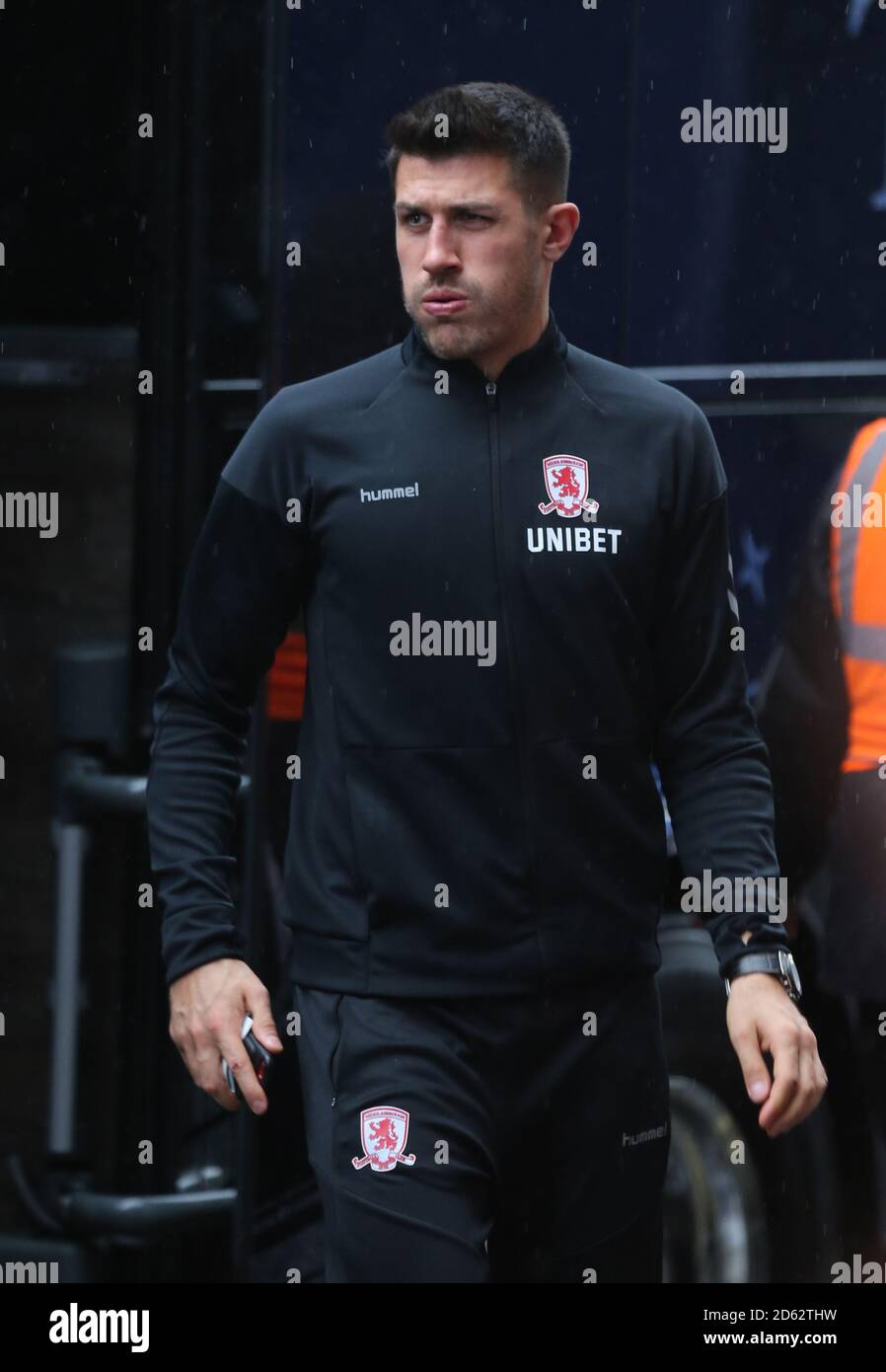 Middlesbrough's Danny Batth arrives at Loftus Road ahead to the game ...