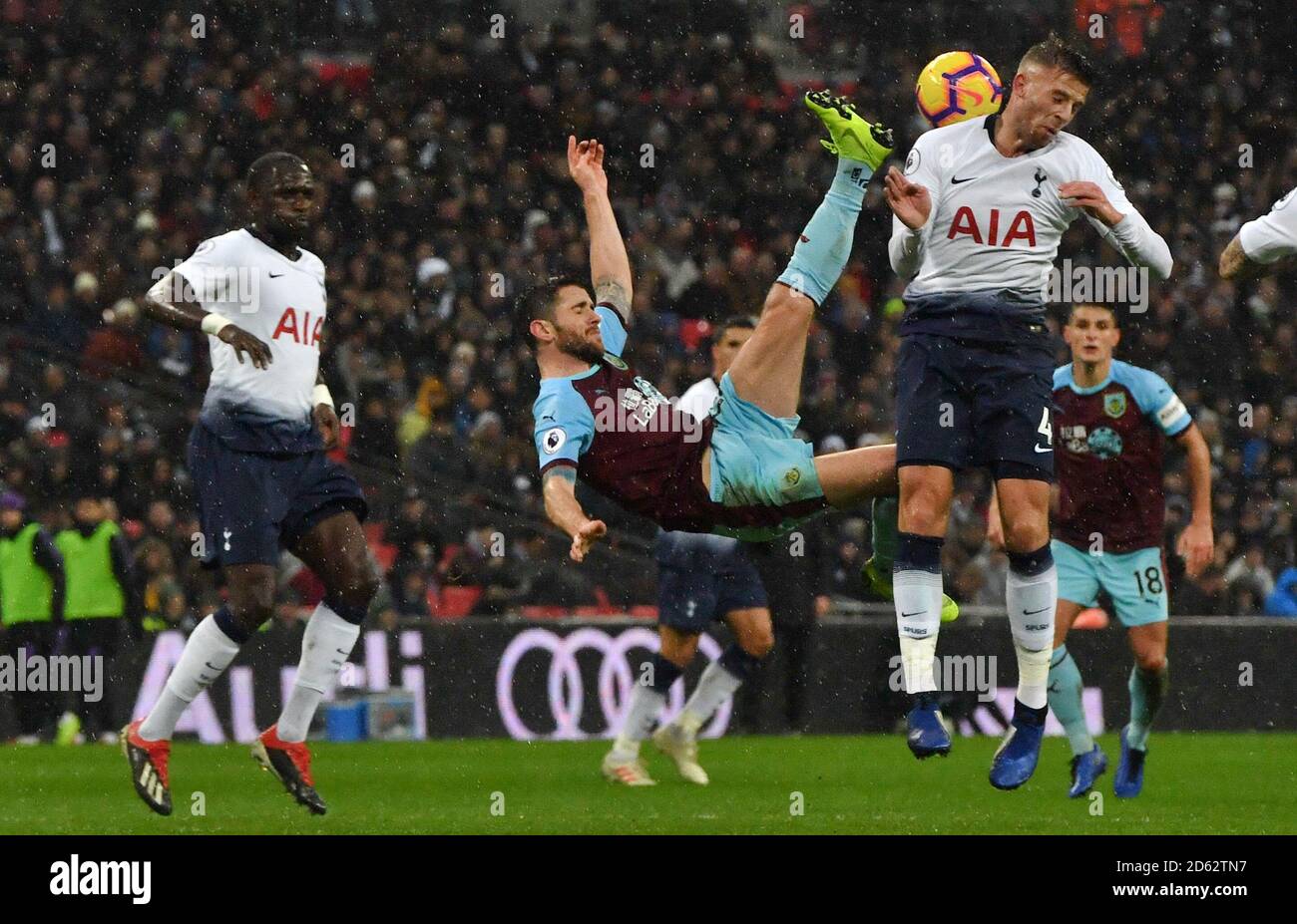 Attempts an overhead kick hi-res stock photography and images - Alamy