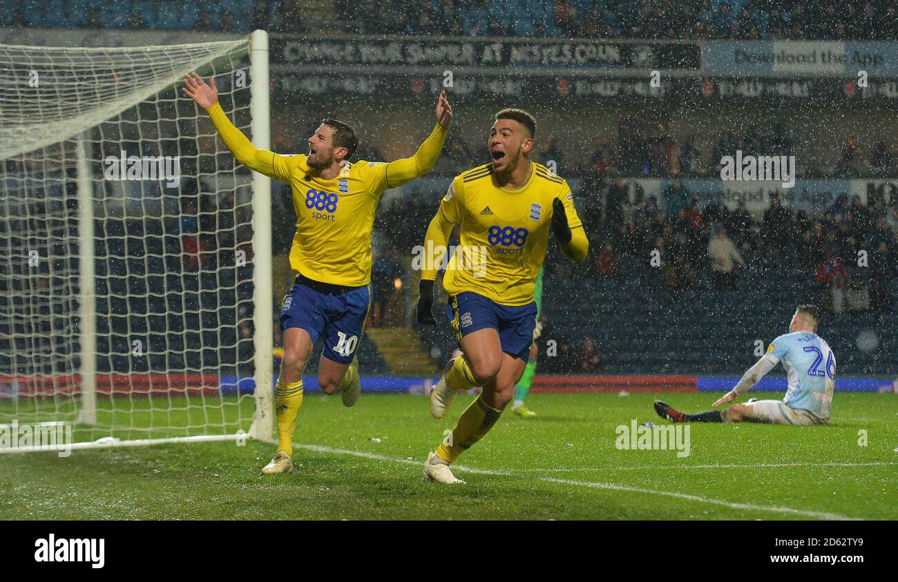Birmingham City's Che Adams celebrates scoring his sides second goal ...