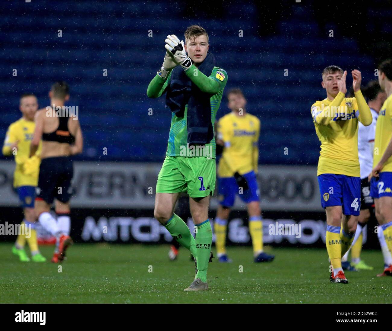 Leeds United's Bailey Peacock-Farrell celebrates his sides win Stock ...