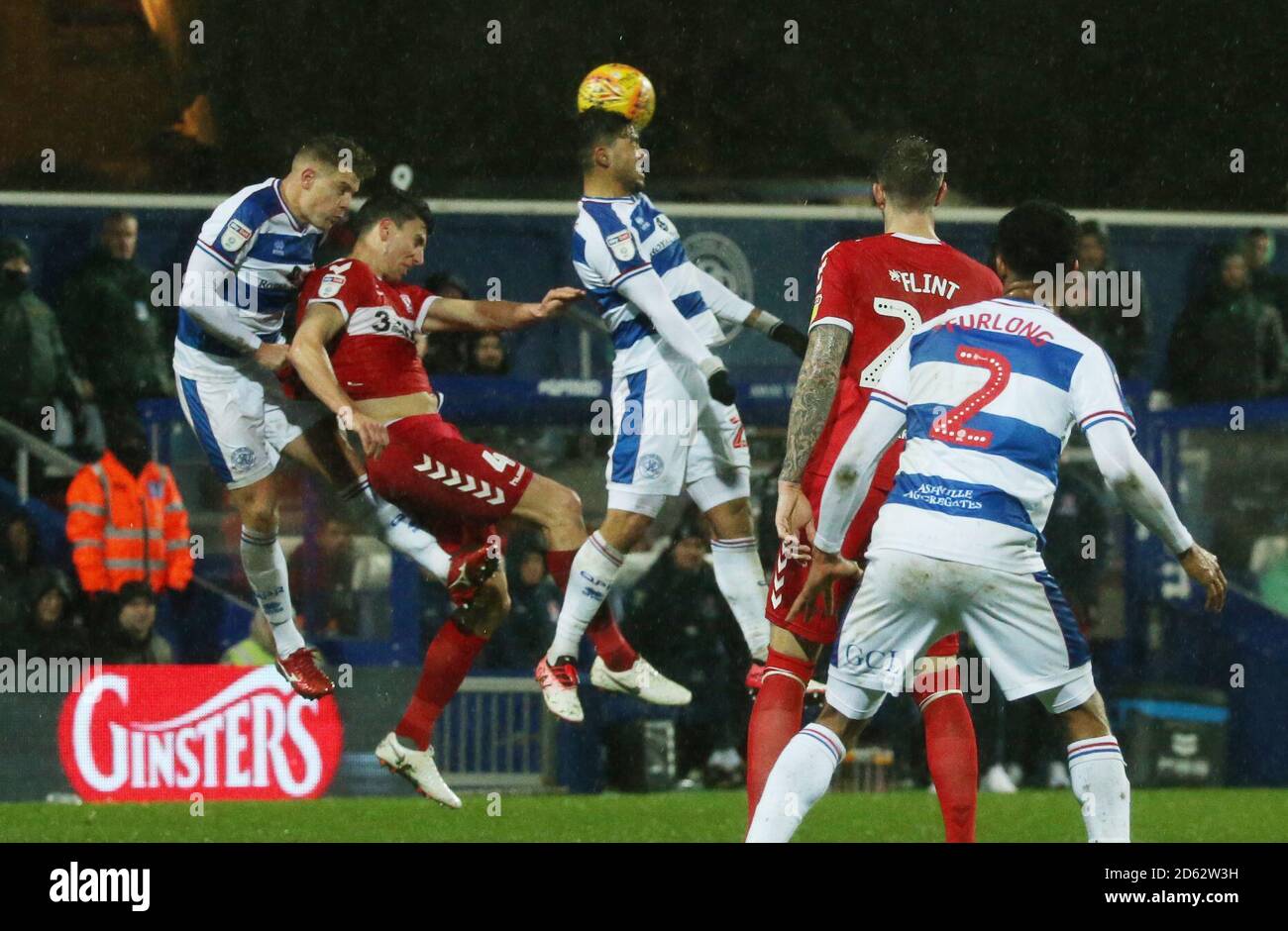 Queens Park Rangers' Massimo Luongo heads the ball Stock Photo - Alamy