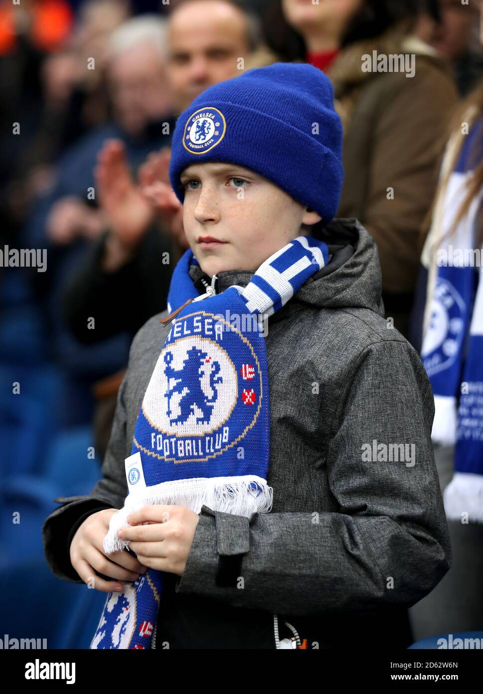 A young Chelsea fan in the stands Stock Photo - Alamy