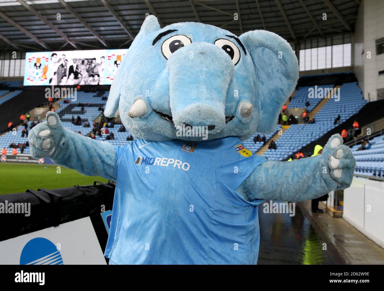 Coventry City mascot Sky Blue Sam before the game Stock Photo - Alamy