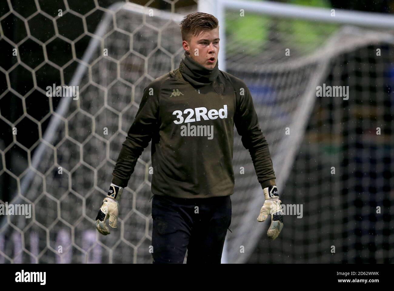 Leeds United goalkeeper Bailey Peacock-Farrell during the pre-match ...