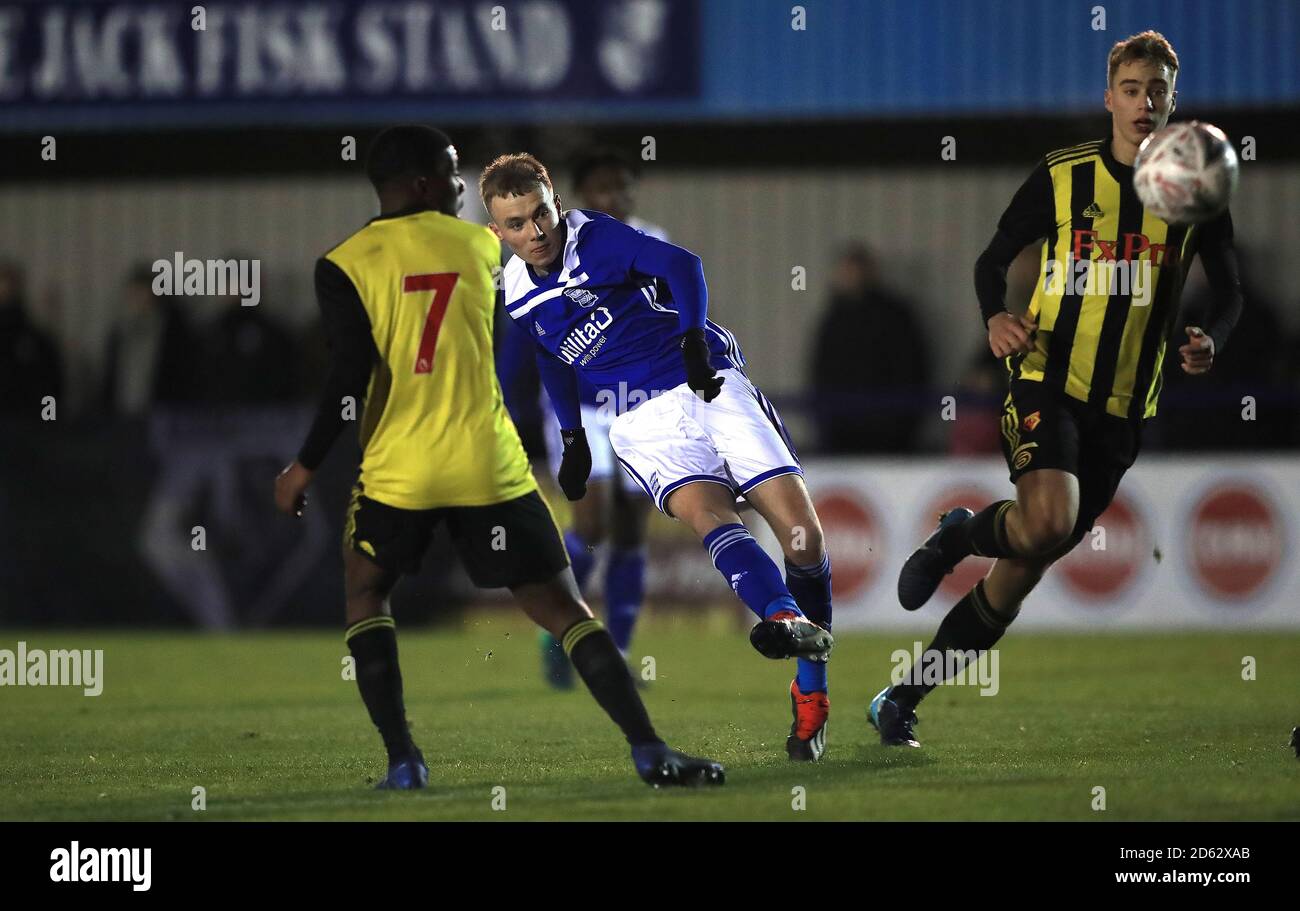 Birmingham City's Kyle Hurst (centre) in action Stock Photo - Alamy