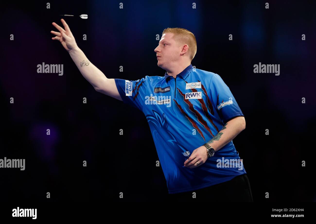 Richard North during his match against Steve West during day nine of ...