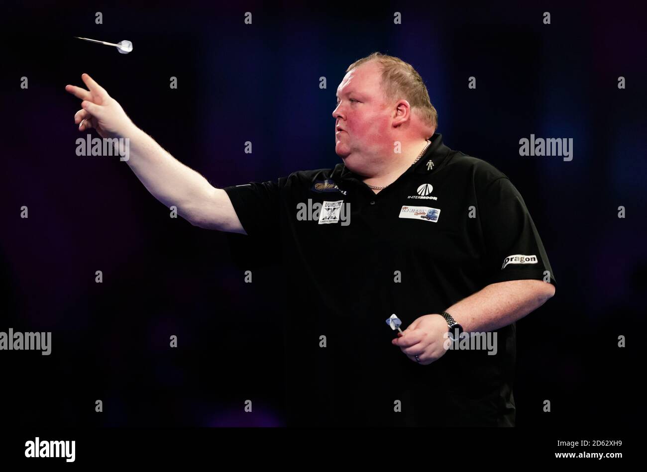 John Henderson during his match against Gabriel Clemens during day nine ...