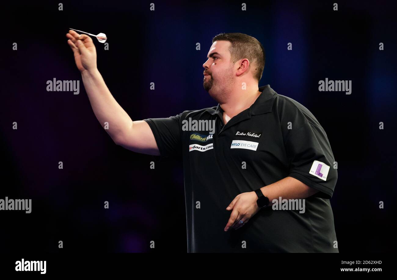 Gabriel Clemens during his match against John Henderson during day nine ...