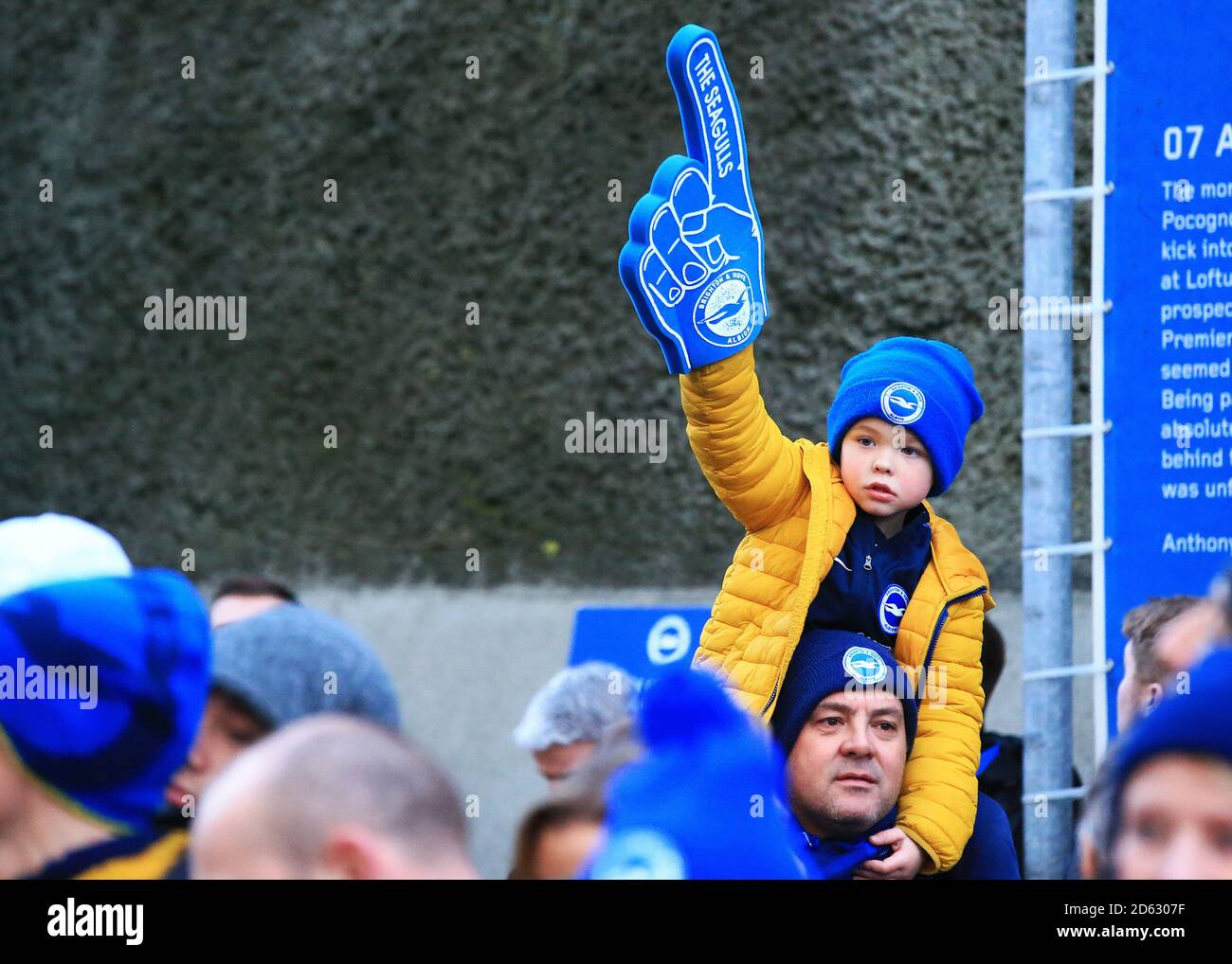 Brighton fans make their way to The Amex Stadium turnstiles before kick ...