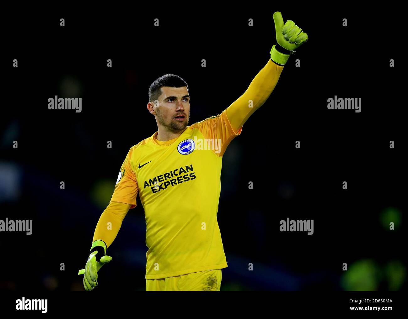 Brighton Goalkeeper Matthew Ryan gives the thumbs up Stock Photo - Alamy