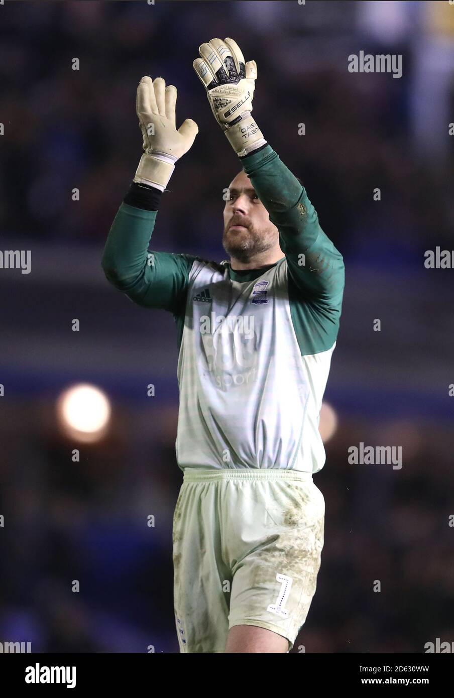 Birmingham City goalkeeper Lee Camp celebrates after the final whistle ...