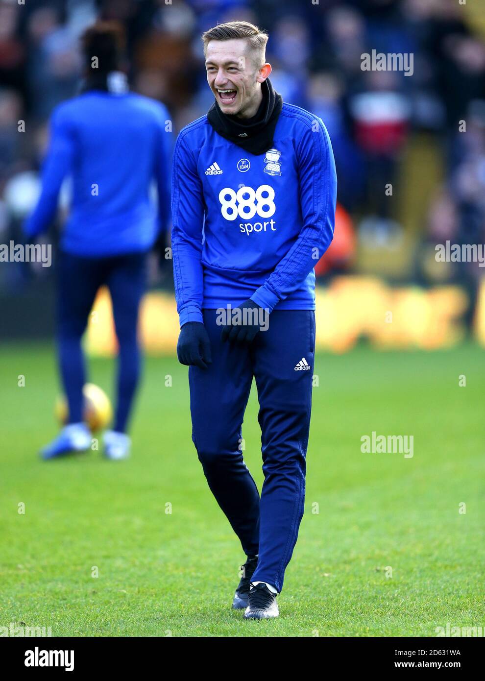 Birmingham City's Charlie Lakin during the pre-match warm up before the ...