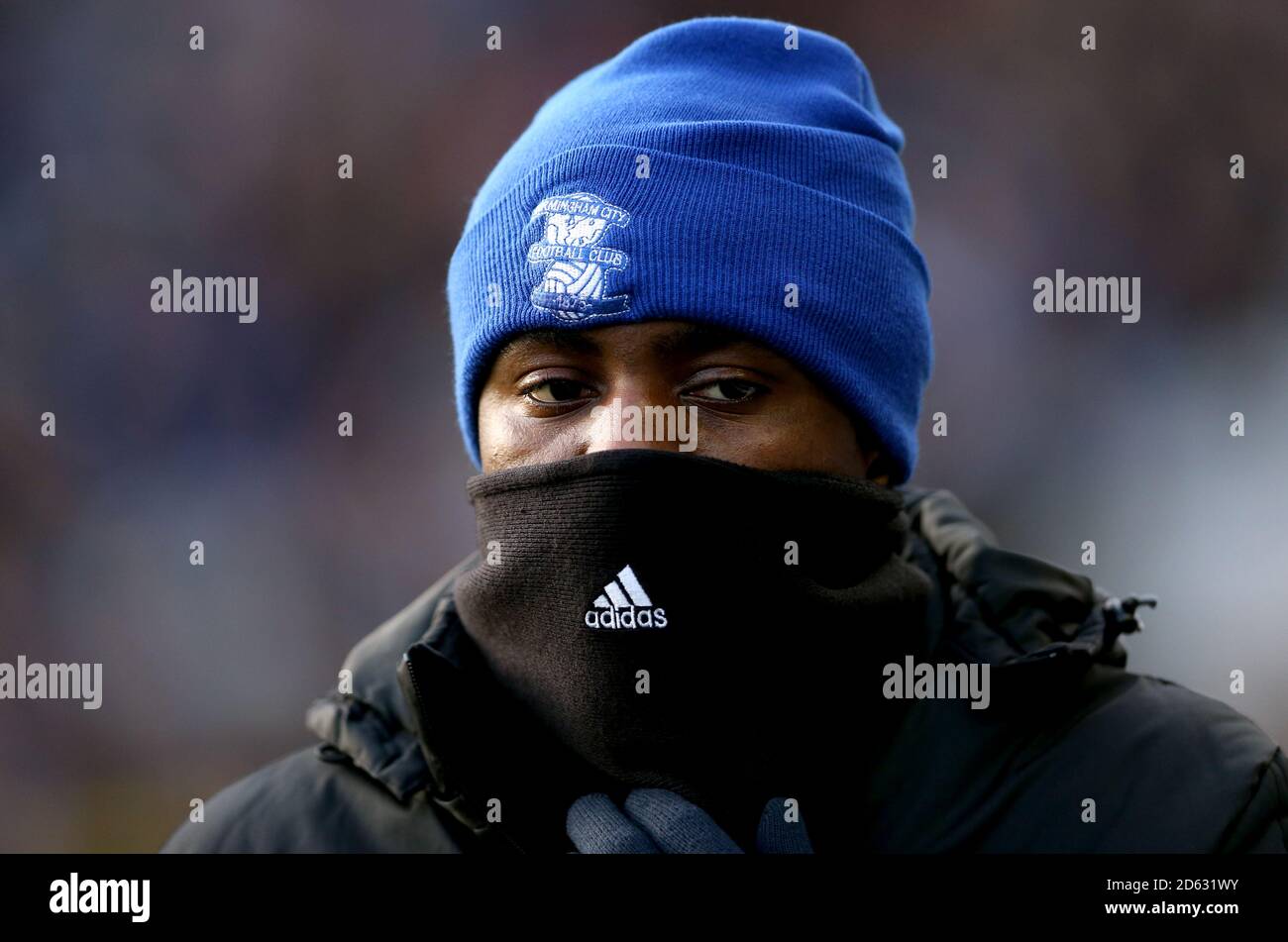 Birmingham City's Beryly Lubala during the pre-match warm up before the ...