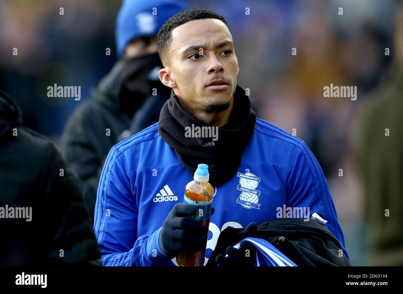Birmingham City's Josh Dacres-Cogley during the pre-match warm up ...
