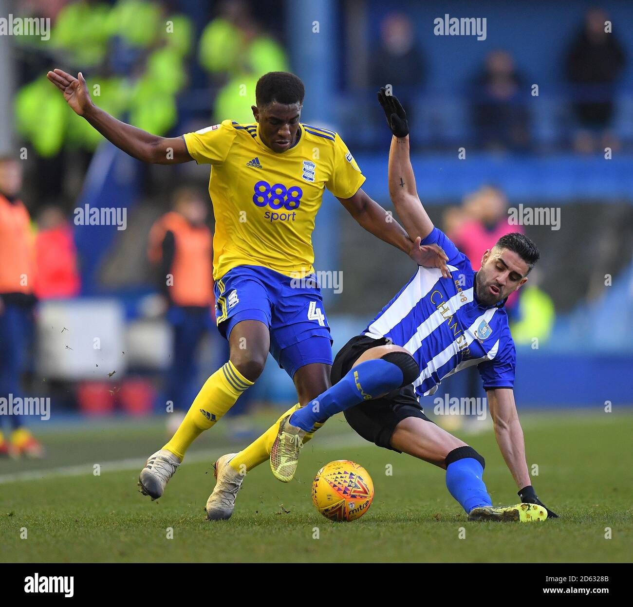 Birmingham City's Wes Harding battles with Sheffield Wednesday's Marco ...