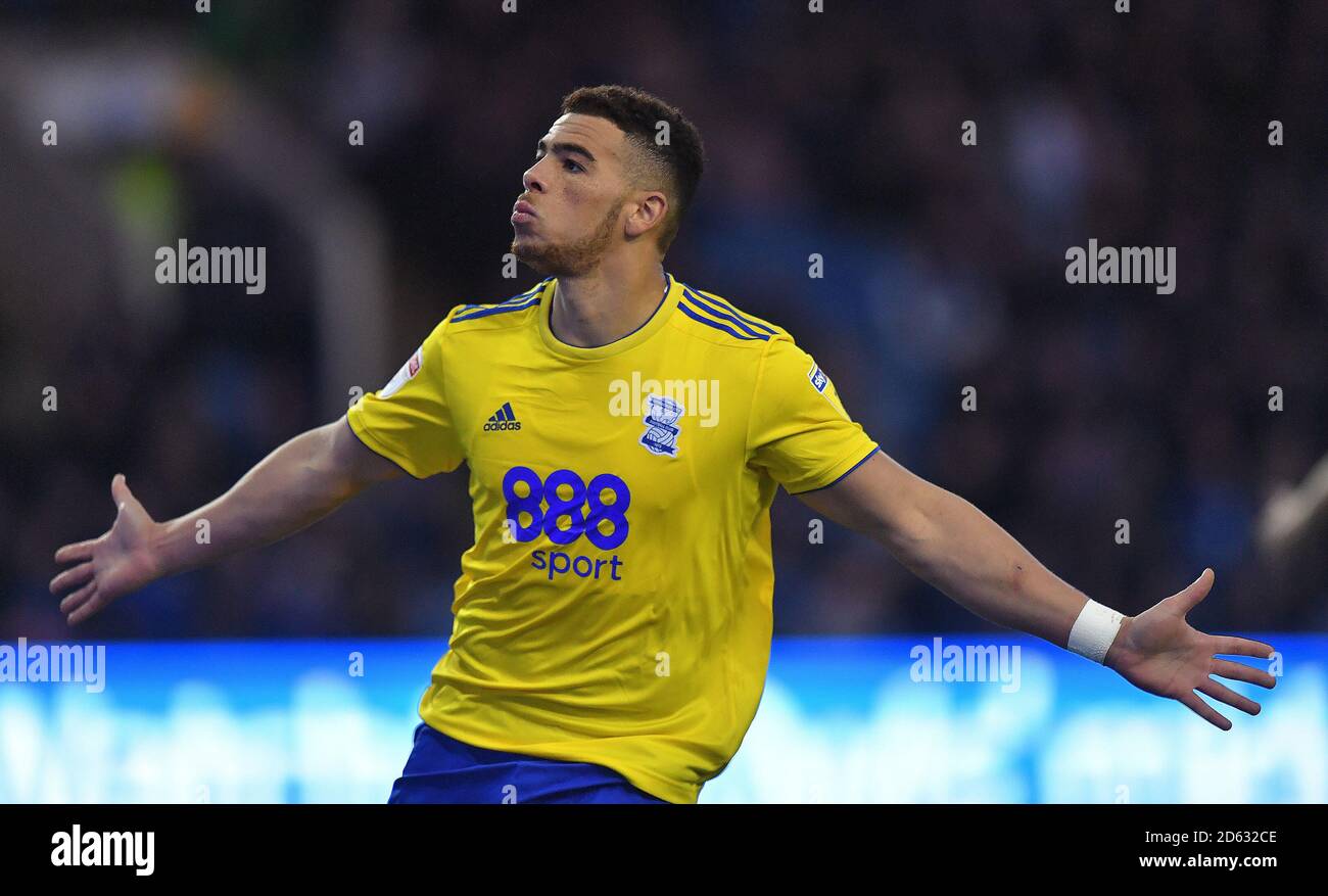 Birmingham City's Che Adams celebrates scoring his team's 1st goal ...