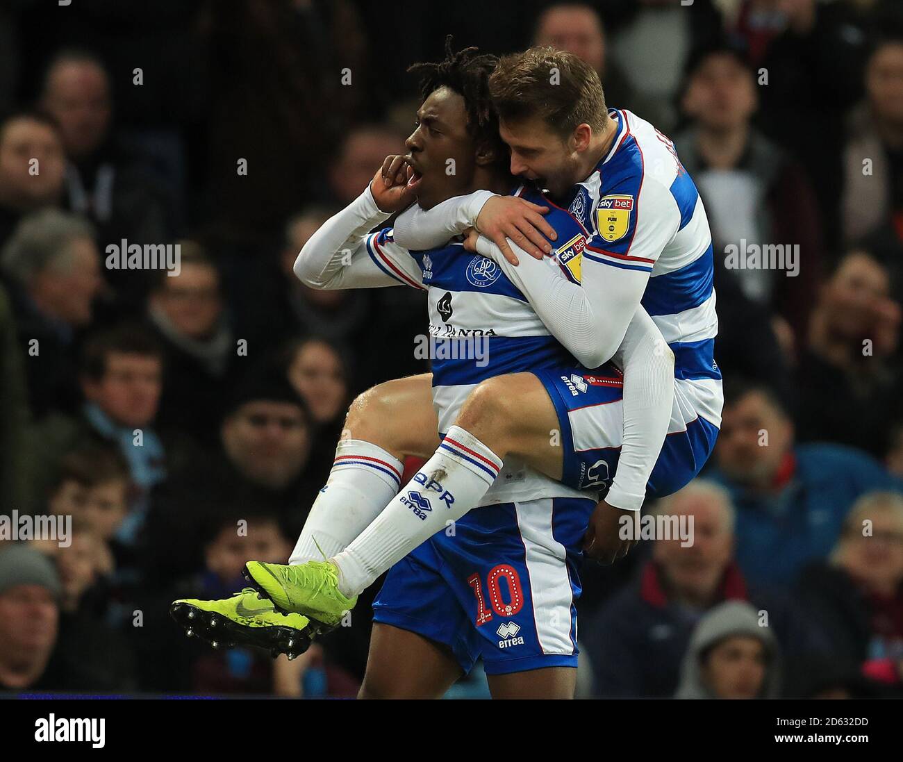 Queens Park Rangers' Eberechi Eze celebrates scoring their second goal ...