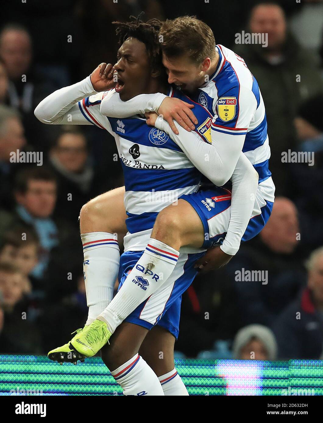 Queens Park Rangers' Eberechi Eze celebrates scoring their second goal ...