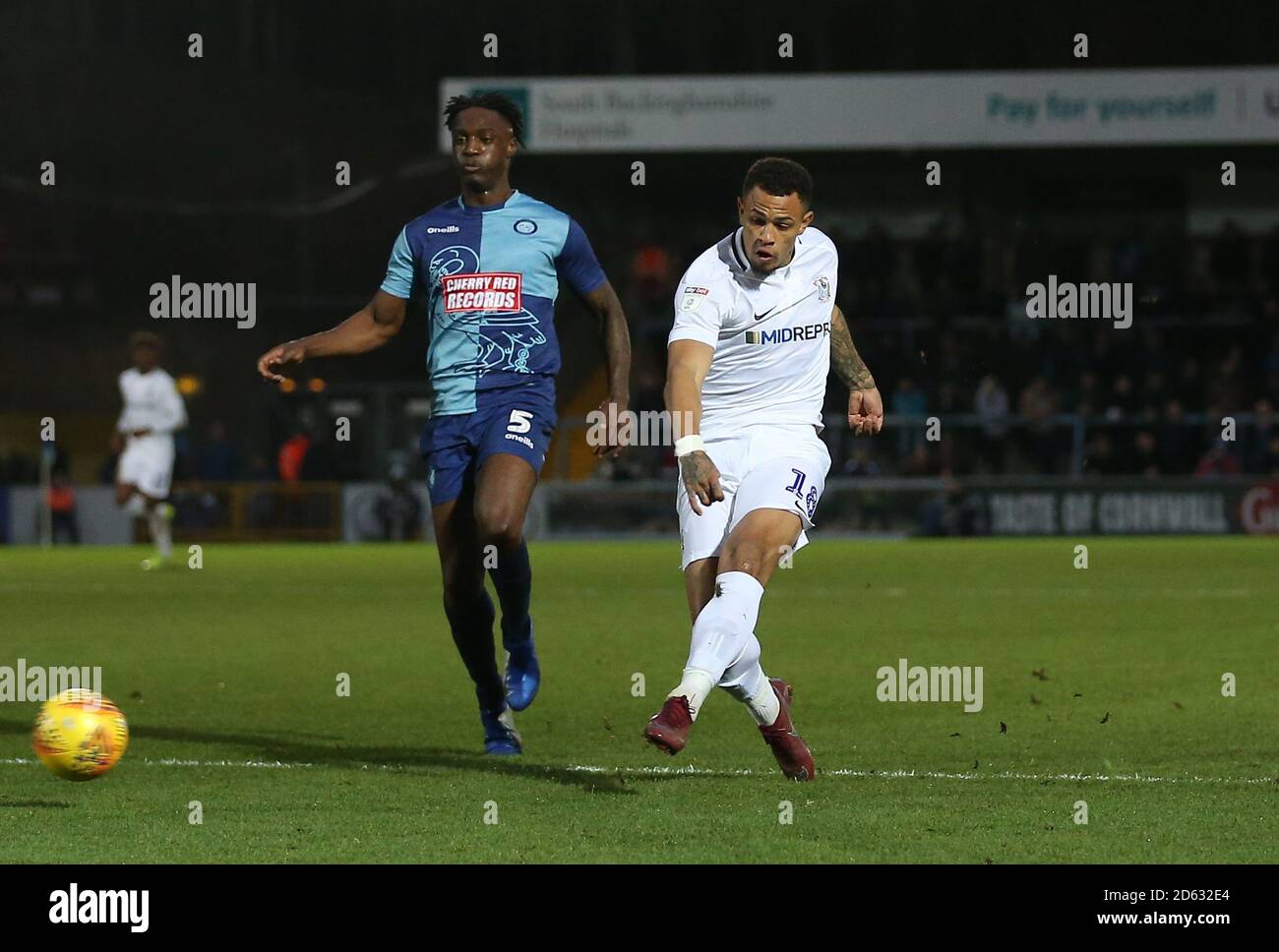 Coventry City's Jonson Clarke-Harris (right) scores his side's second ...